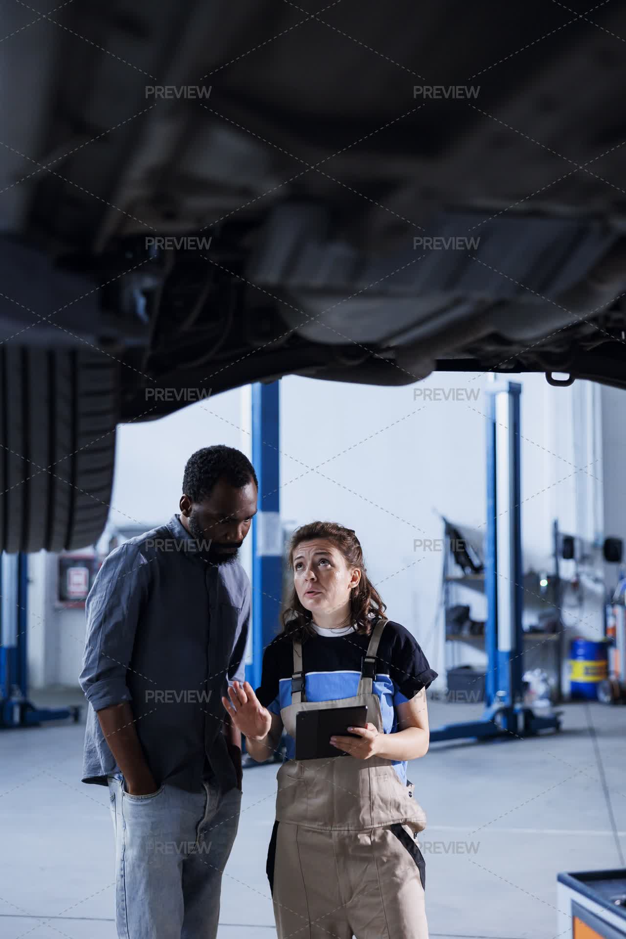 Woman Follows Car Fix Checklist - Stock Photos | Motion Array Woman Follows Car Fix Checklist - Stock Photos | Motion Array