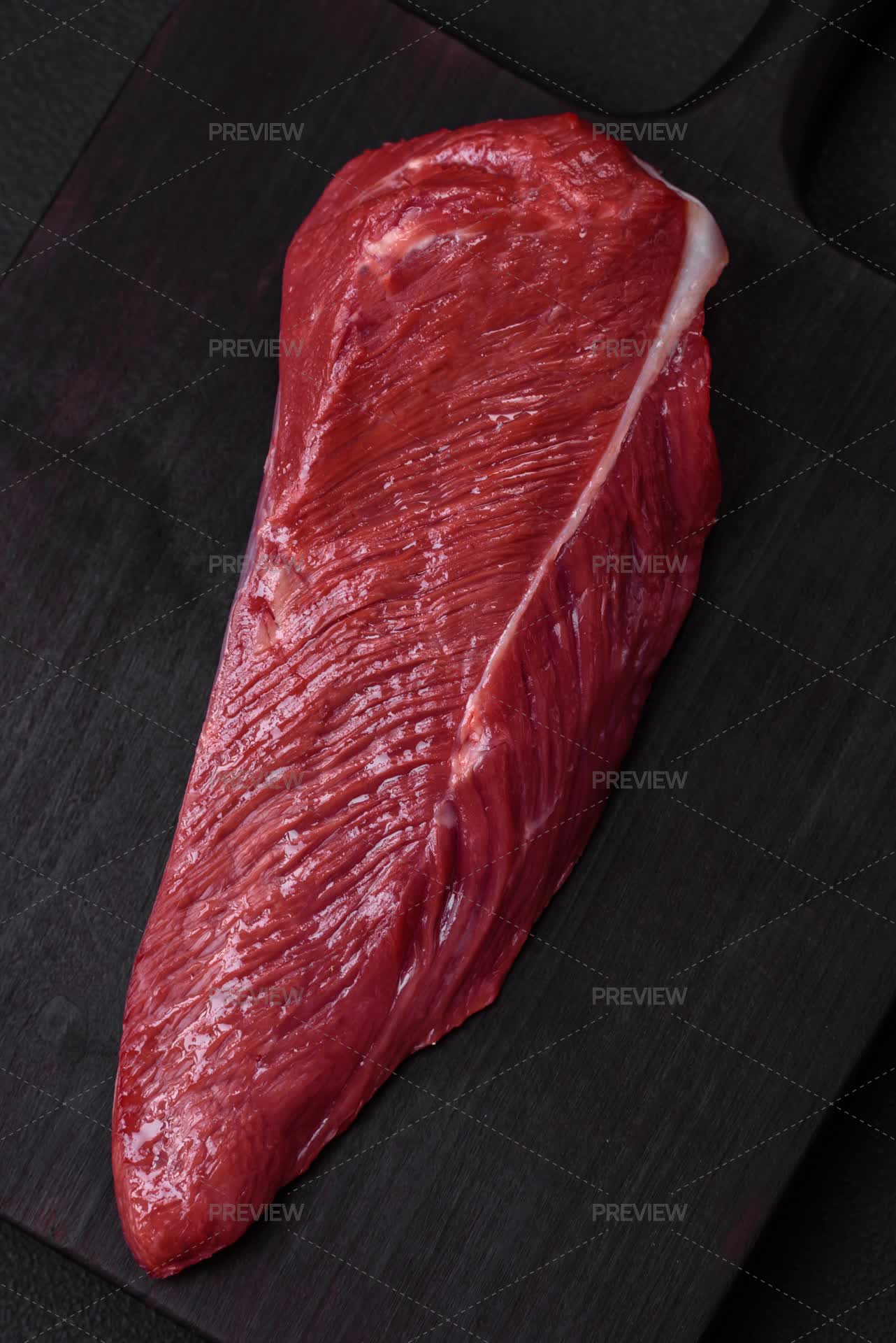 Beautiful Fresh Piece Of Raw Beef - Stock Photos | Motion Array Beautiful Fresh Piece Of Raw Beef - Stock Photos | Motion Array