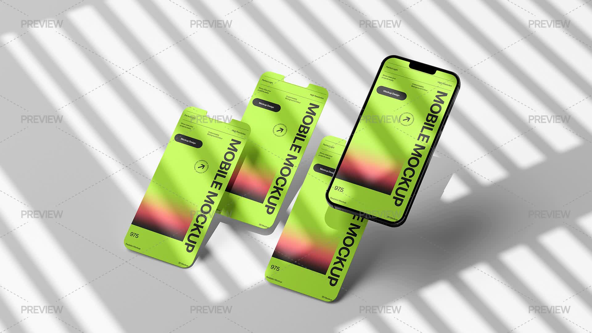 Multiple Mobile Phone Screens Mockup - Graphics | Motion Array Multiple Mobile Phone Screens Mockup - Graphics | Motion Array