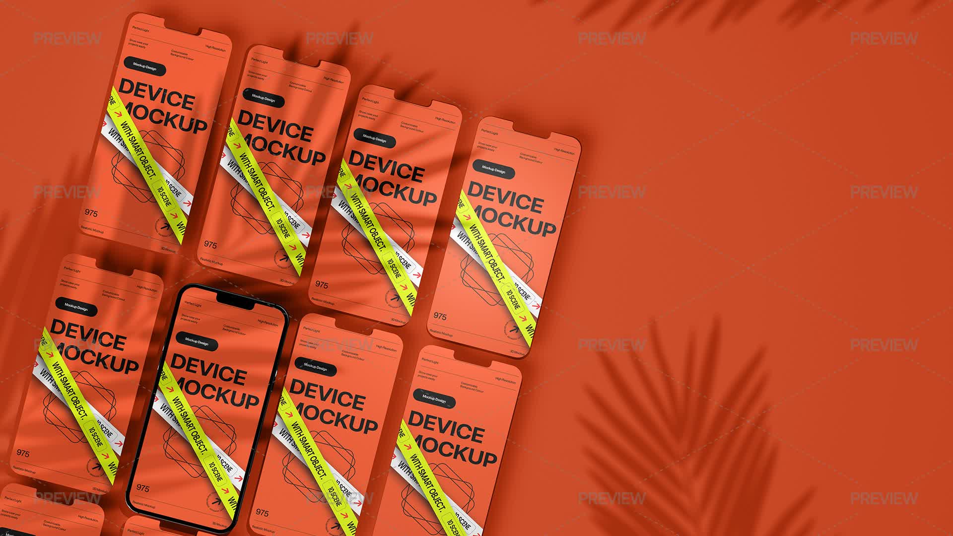 Multi Screen Mobile Device Mockup - Graphics | Motion Array Multi Screen Mobile Device Mockup - Graphics | Motion Array