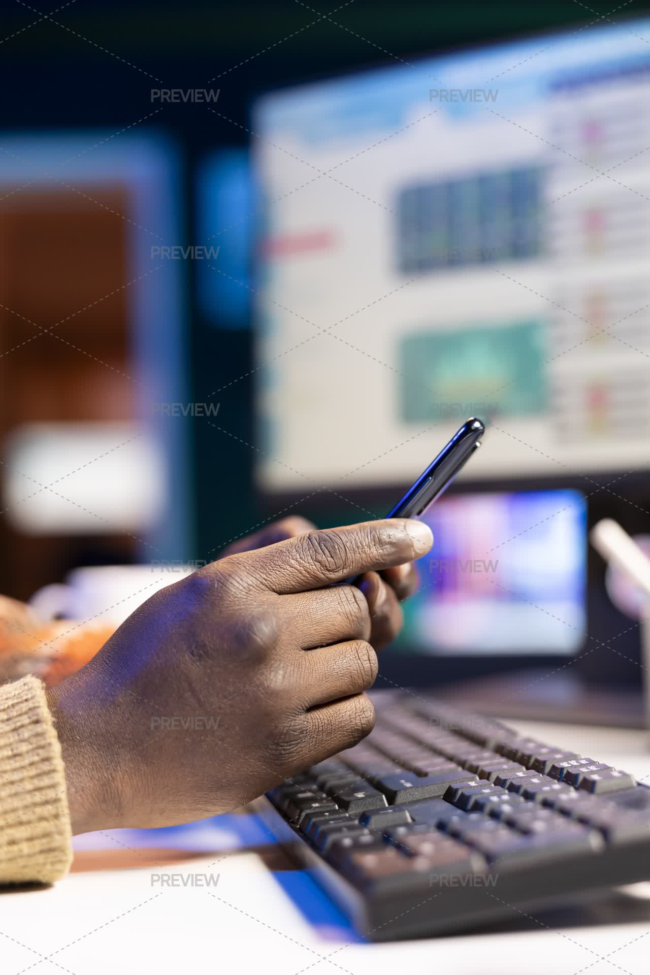 Man Takes A Break From Work To Answer Emails And Texts - Stock Photos ... Man Takes A Break From Work To Answer Emails And Texts - Stock Photos ...