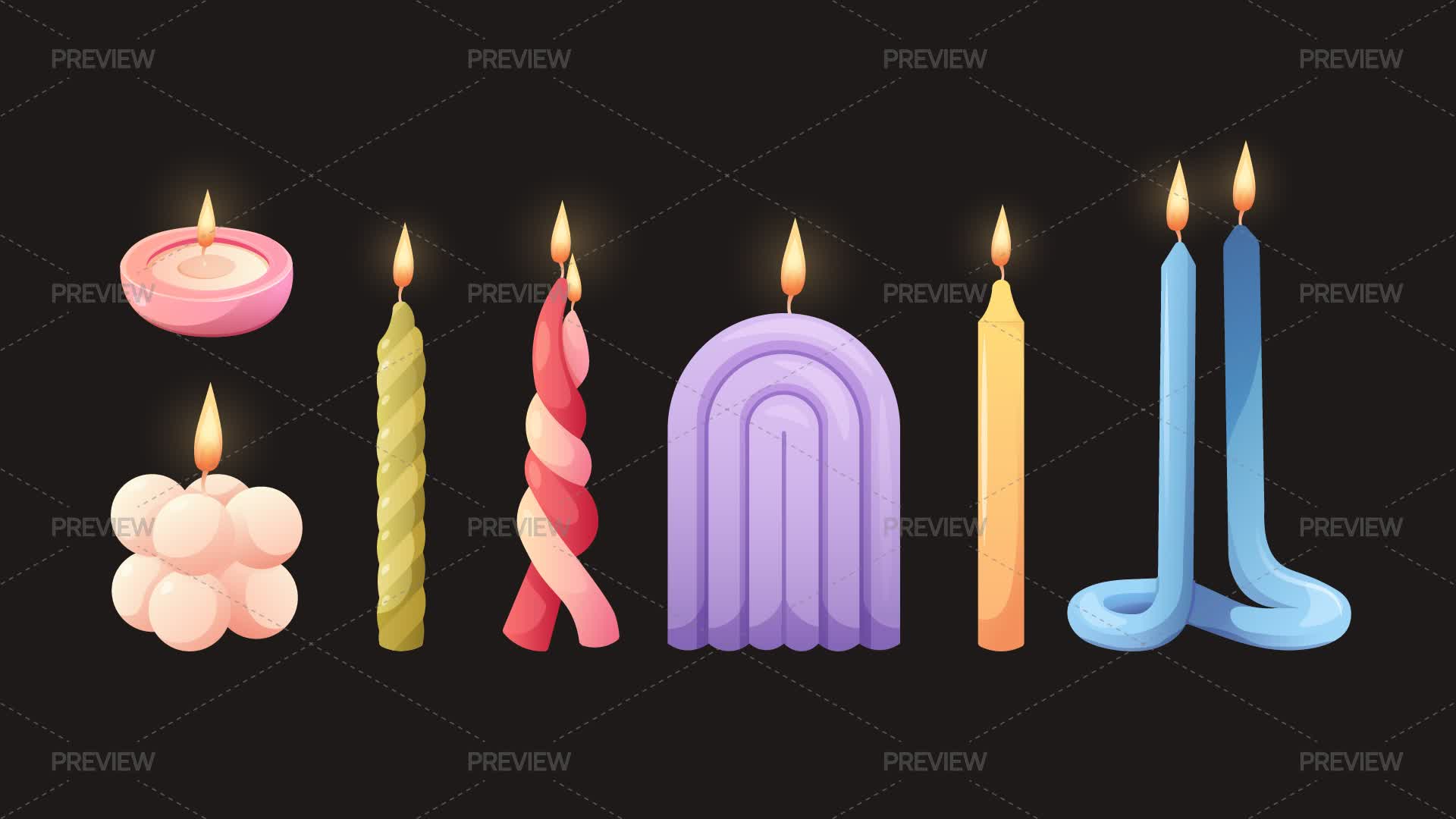 Colorful Candles - Graphics | Motion Array Colorful Candles - Graphics | Motion Array